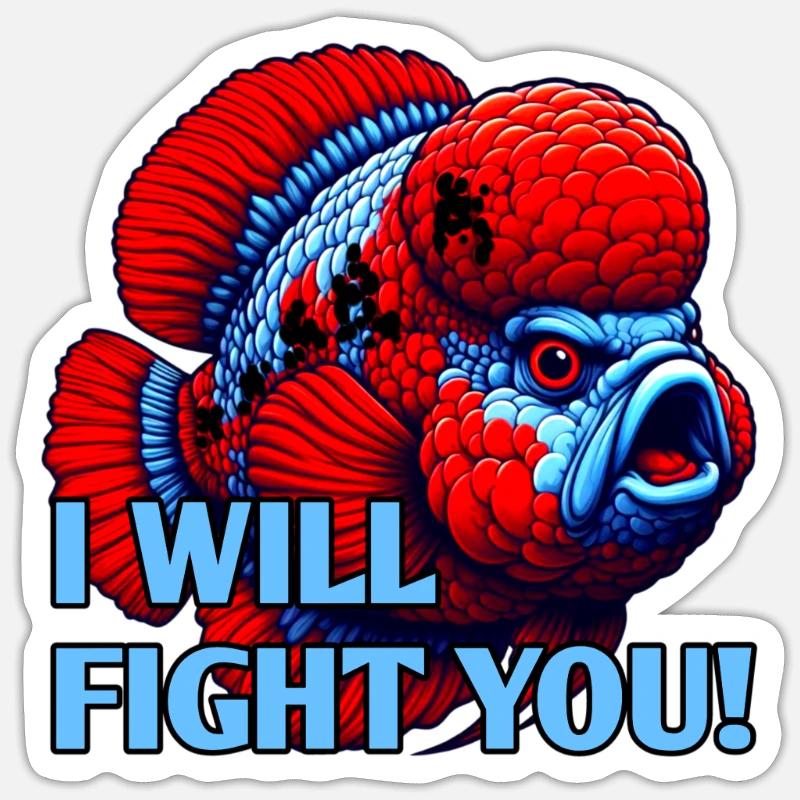 Flowerhorn Stickers | Unique Designs | Spreadshirt
