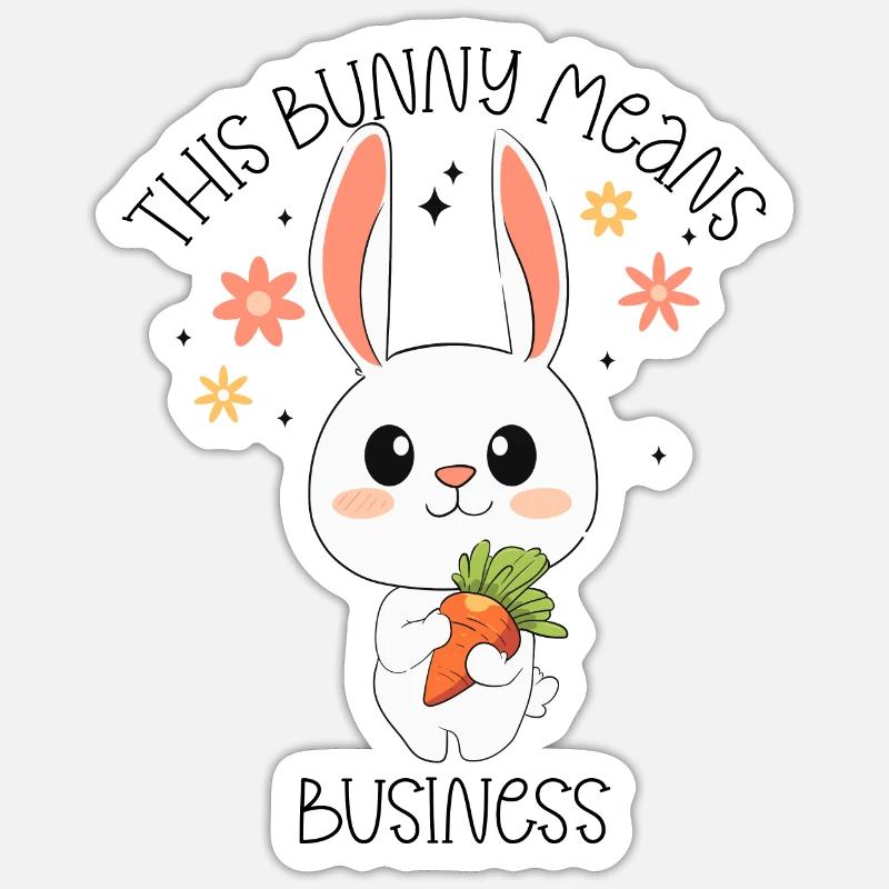Bunny-text-art Stickers | Unique Designs | Spreadshirt