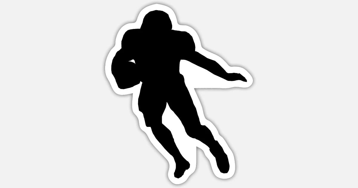 Silhouet Van Een Running Back Football Silhouette Running Back Stock
