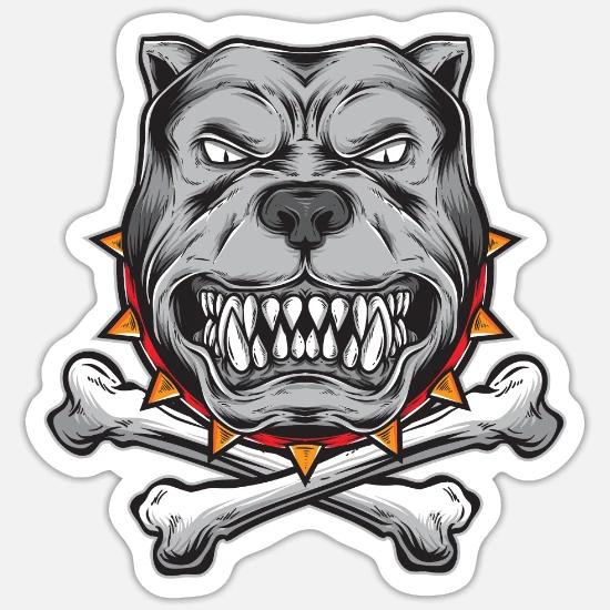 Snarling Pitbull Drawing