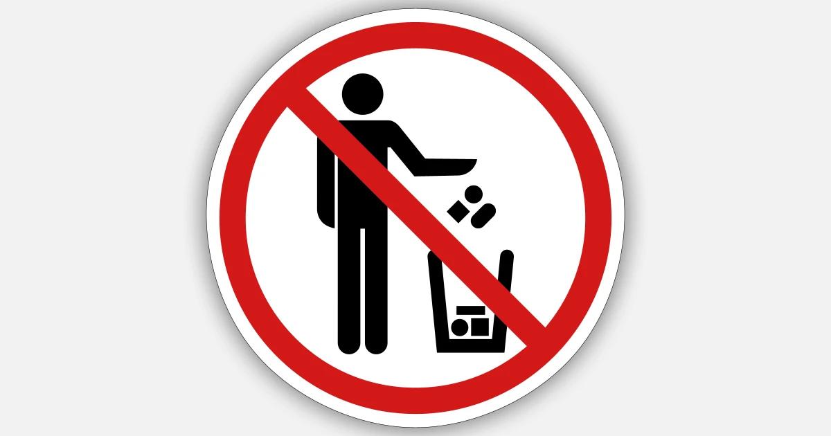No Trash Sign Printable Recyclables No Food Waste Sign
