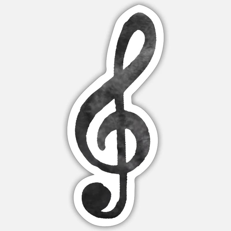 G Clef Symbol Golden Treble Clef Logo Vector Design Template PNG