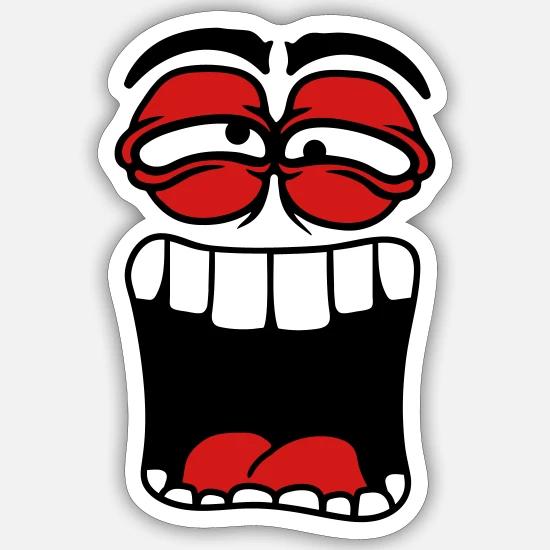 Funny Screaming Face Cartoon Comic Illustration Of A Rage Face Meme On