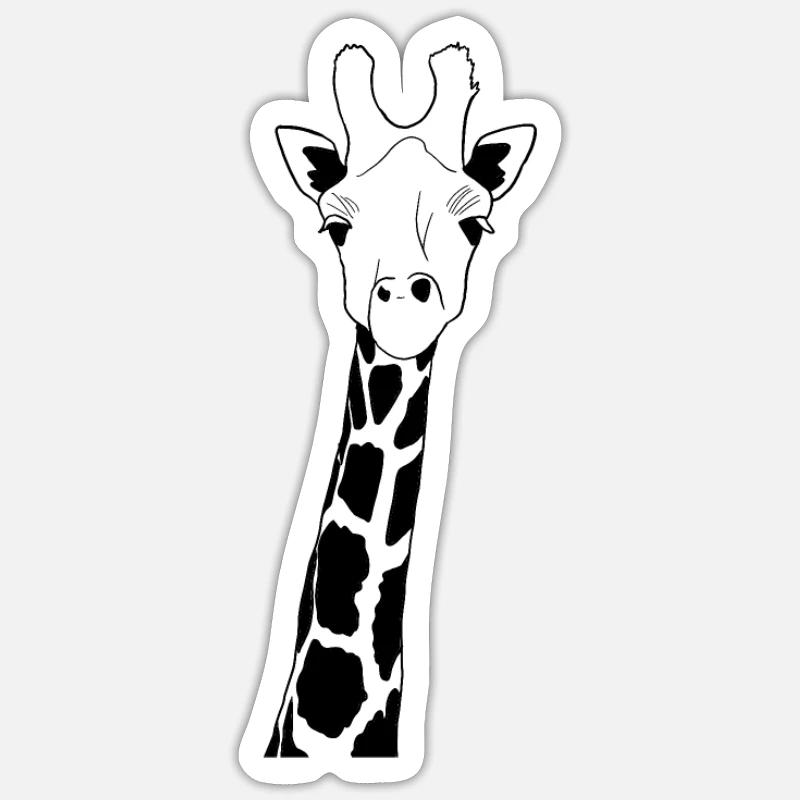 Giraffe Face Outline Drawing