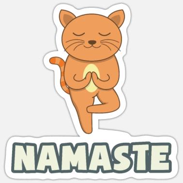 Namaste Kitten Meditating Yoga Cat Namaste Retro Style Funny Yoga'