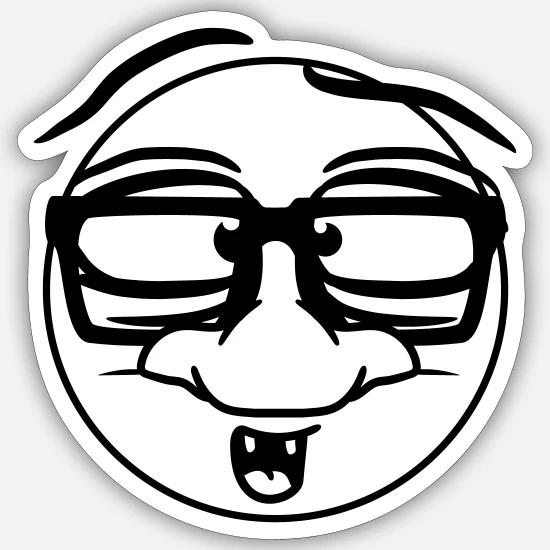Cartoon Nerd Gezicht Nerdy Face Stock Illustrations – 708 Nerdy Face