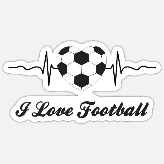 I Love Football Logo I Love Football Stock Vector Illustration And