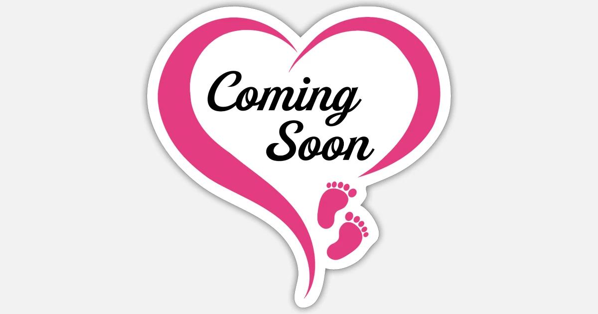 Baby Coming Soon Logo Baby Coming Soon 2025' Sticker | Spreadshirt