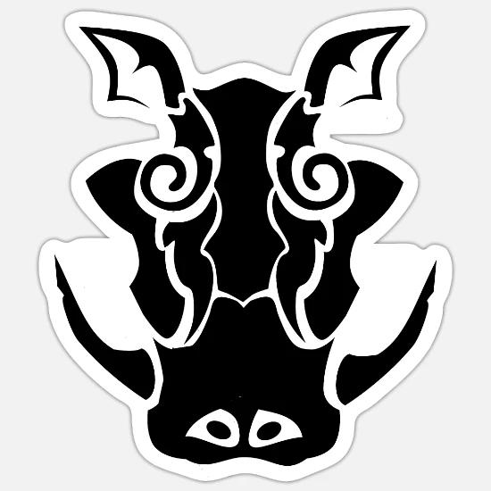 Hog Silhouette White