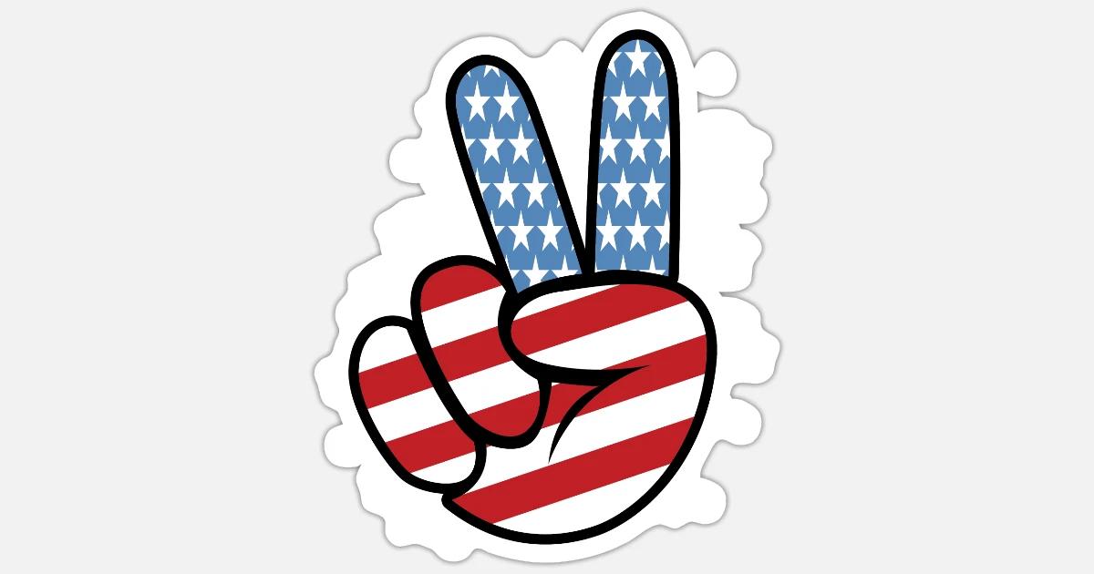 American Flag Peace Sign Clip Art American Flag Peace Sign Stud