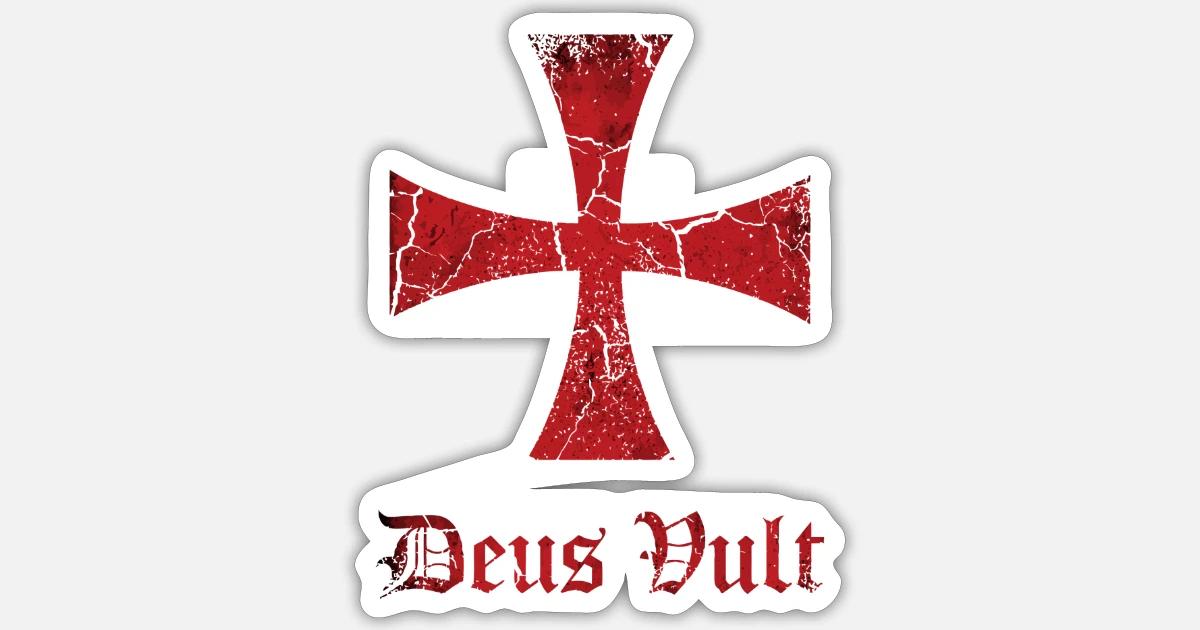 Knight Templar Cross Tattoos Distressed Deus Vult Knights Templar