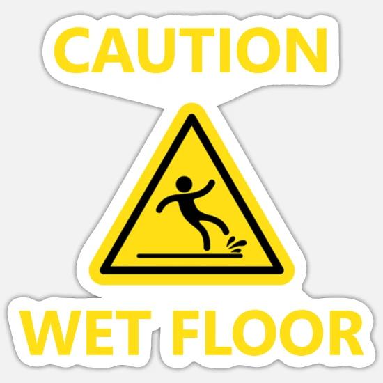 Caution Wet Floor Sign White Vinyl Wet Floor Signs | Creative Safety