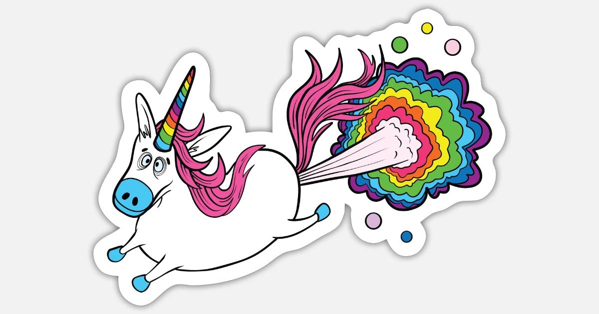 Unicorn Farting Rainbow Memes Funny Unicorn Fart Rainbow Cloud