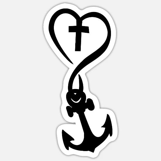 Heart Anchor Design Faith Hope Love Anchor Embroidery Design