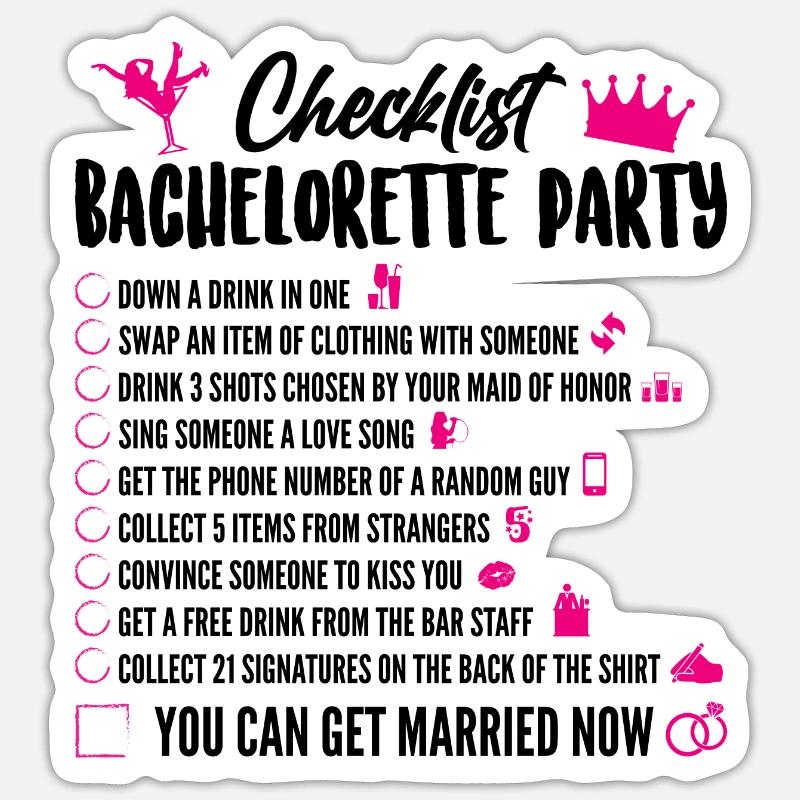 Bachelorette Weekend Checklist Digital Bachelorette Party Planner For