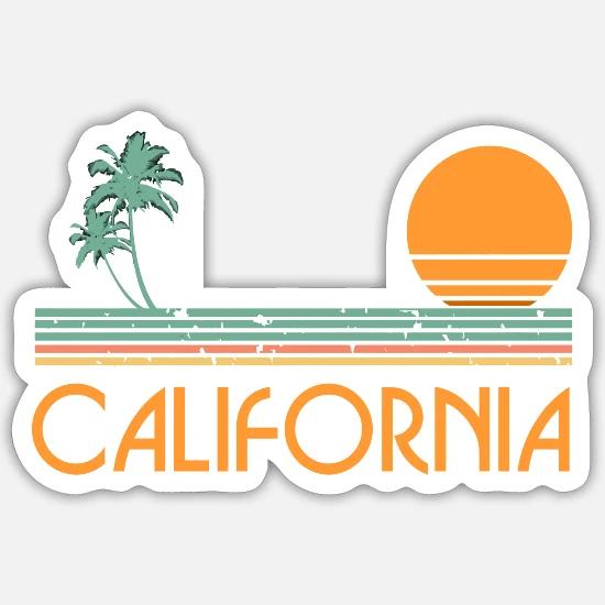 California Beach Logo Long Beach California Vector Art PNG, California