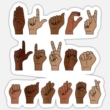 Black Hand Sign Language Hand Sign Language Alphabet Black And White