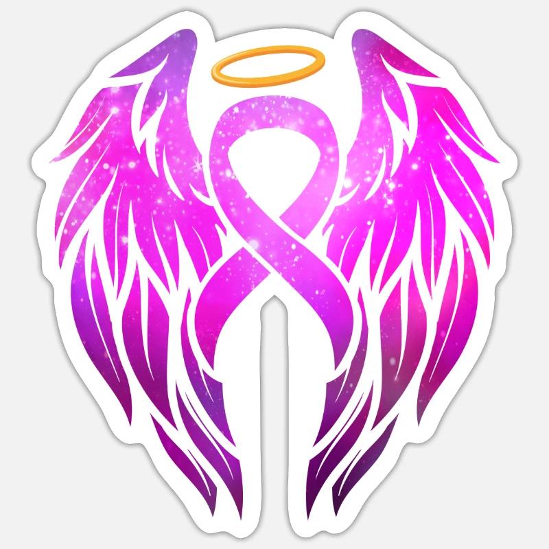 Cancer Ribbon With Wings Breast Cancer Angel Wings | Breast Cancer
