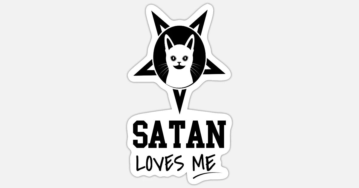 Satan Loves Cats Just A Girl Who Loves Satan Cat Skull: Lined Paper