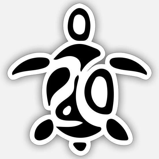 Tribal Sea Turtle Silhouette Tribal Turtle Icon. Simple Illustration