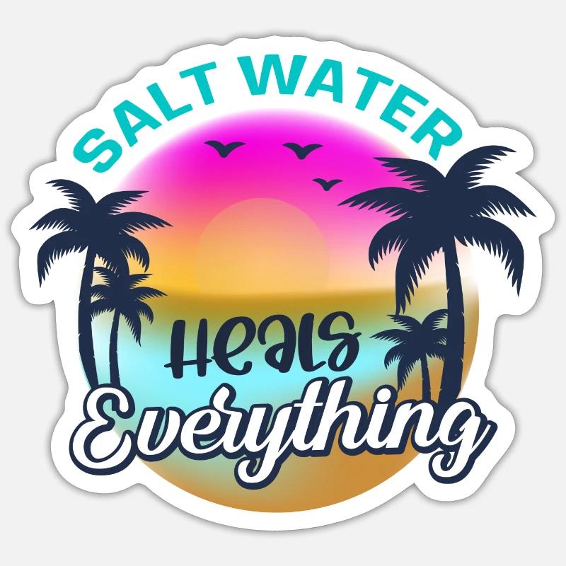 Funny Salt Quotes Salt Water Heals Everything Funny Quote Design'