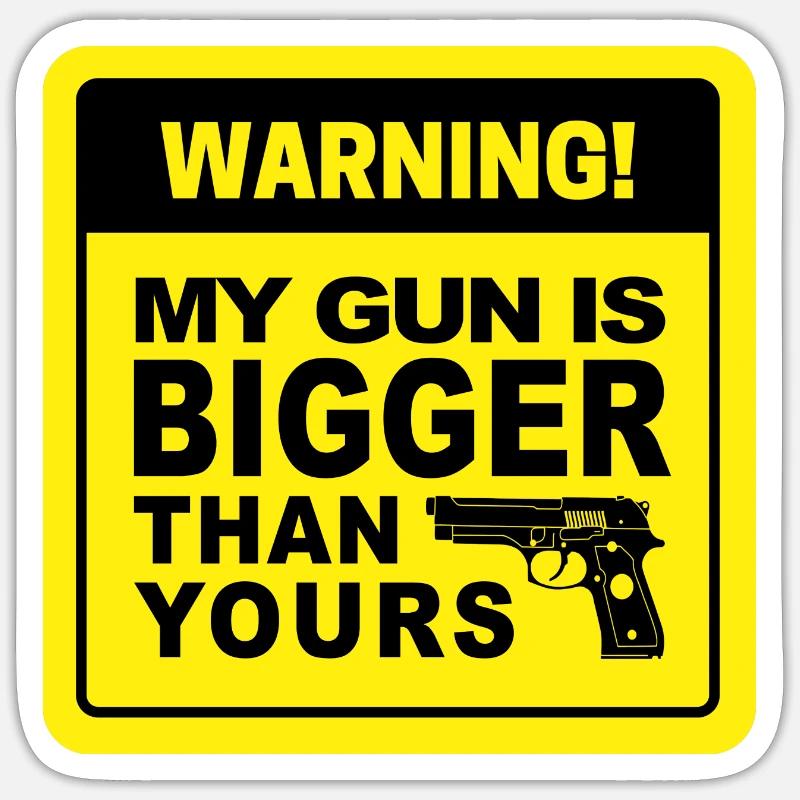 Gun Sign Memes Funny Warning Sign / Dog / Gun / Wall Art / By 3D