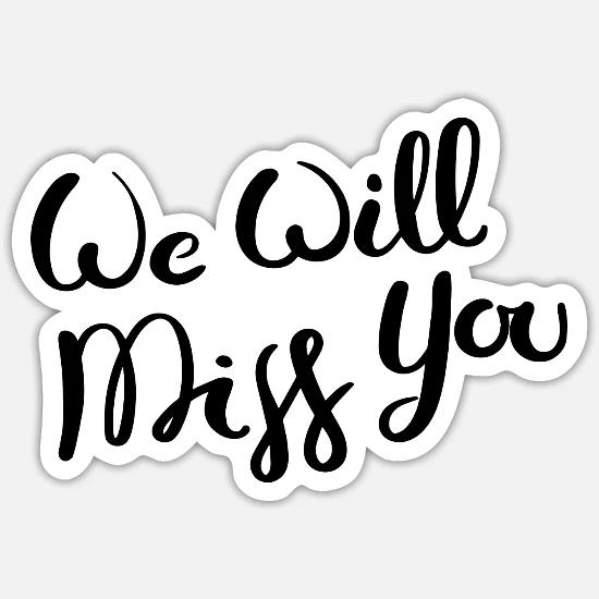 I Will Miss You Sign We Will Miss You Gold Glitter Banner Going Away