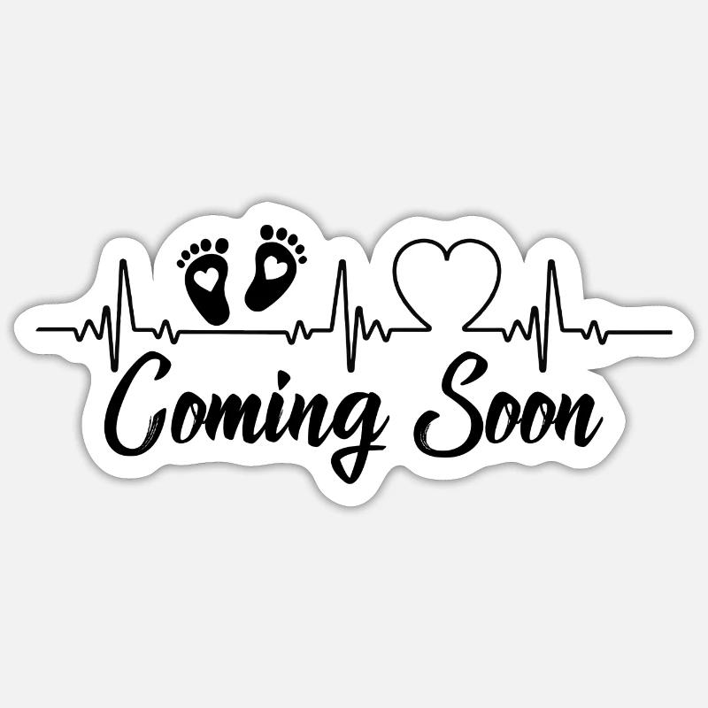 Baby Coming Soon Logo Baby Coming Soon 2025' Sticker | Spreadshirt