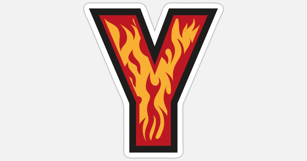 Letter Y Fire Letter Y In Fire Flame Icon Royalty Free Vector Image
