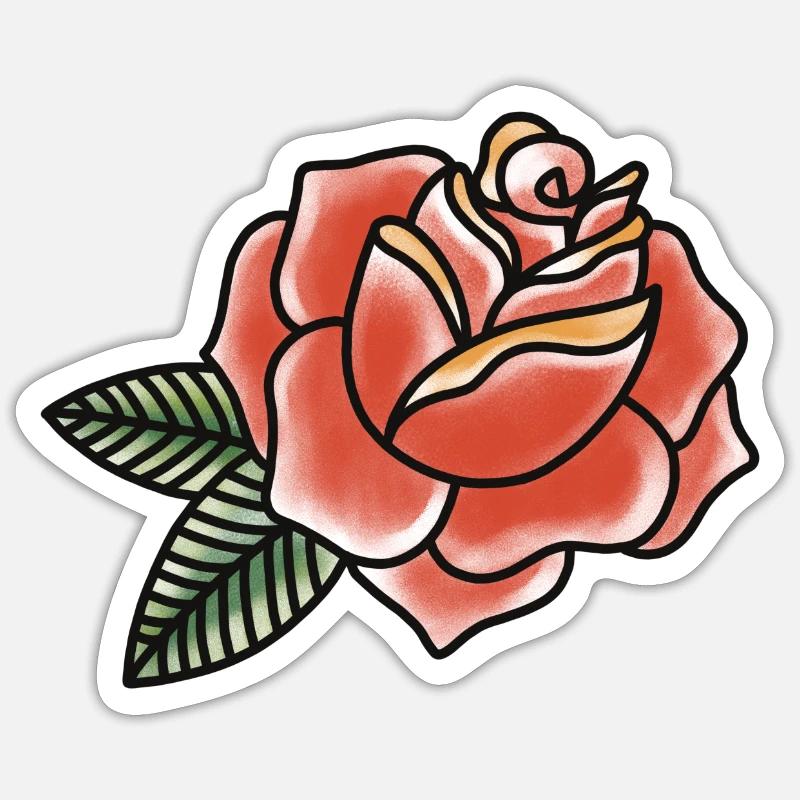 American Traditional Rose Drawing Traditional Tattoos Melbourne