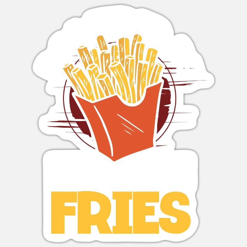 French Fry Label Premium Vector | National French Fry Day Vector