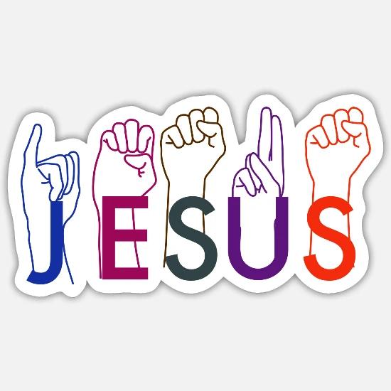 Asl Spelling Jesus Jesus Sign Language For The Deaf Stock Photo