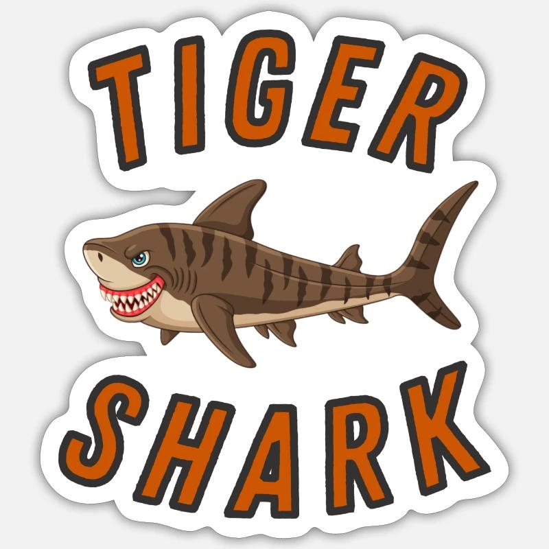 Tiger Shark Decal Tiger Shark Bite Decal $4.95 : Decal City