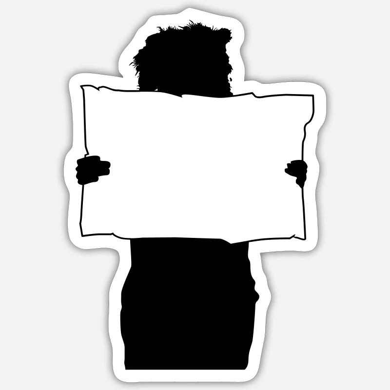 Blank Homeless Sign Homeless Man With Sign Stock Vector By