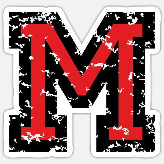 Red And Black Letter M Alphabet Letter M Red Stock Illustrations