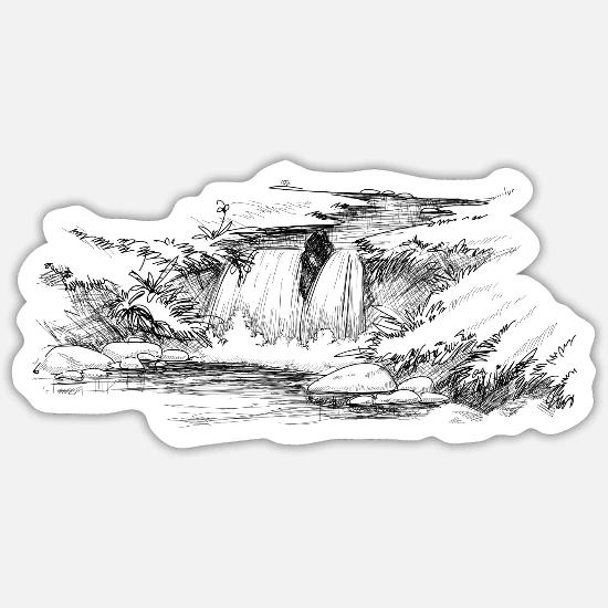 Small Waterfall Drawing