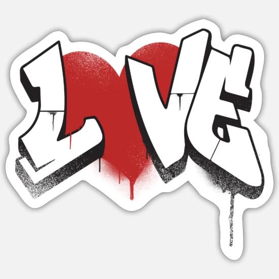 Graffiti Letters Love Love Graffiti SVG File: Urban Valentine Drip