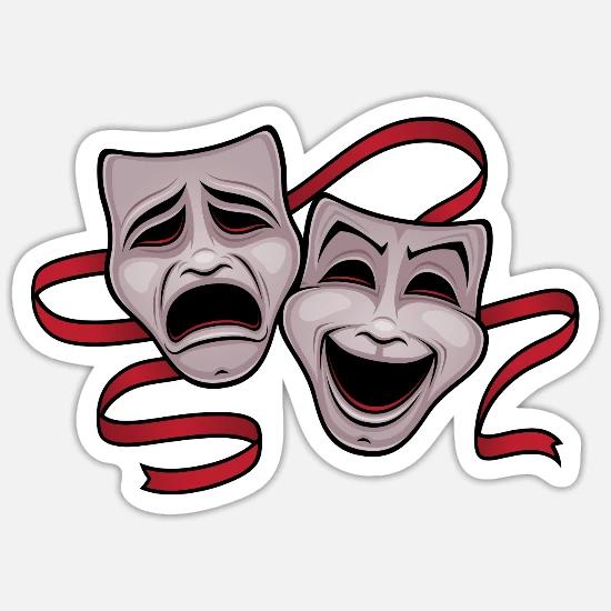 Comedy Tragedy Logo New Comedy And Tragedy Masks In Different Colors