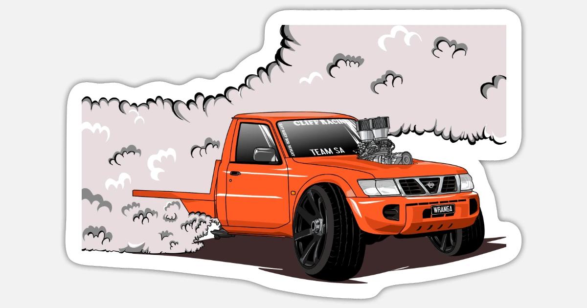Car Burning Out Drawing