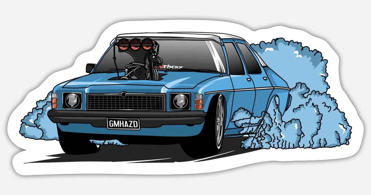 Car Burning Out Drawing