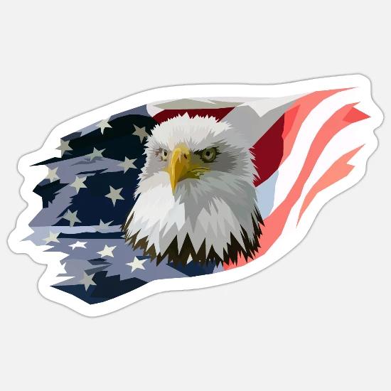 American Eagle And Flag Stickers