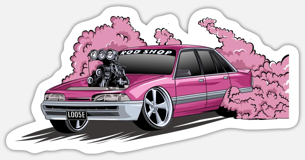 Car Burning Out Drawing