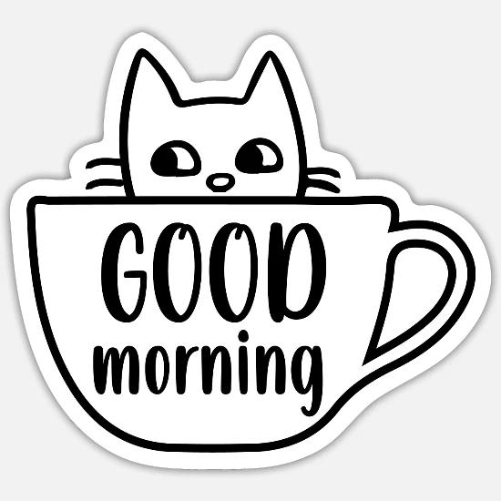 Black Cat Good Morning