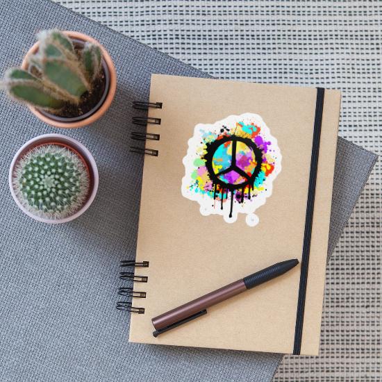 Splatter Paint Peace Sign