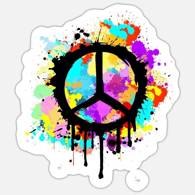 Splatter Paint Peace Sign