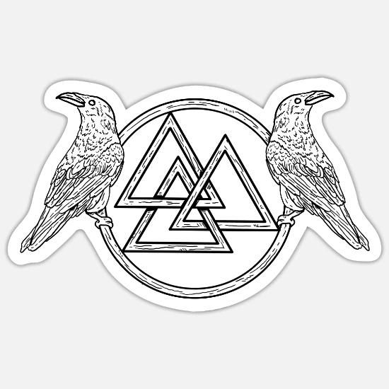 Huginn And Muninn Line Art