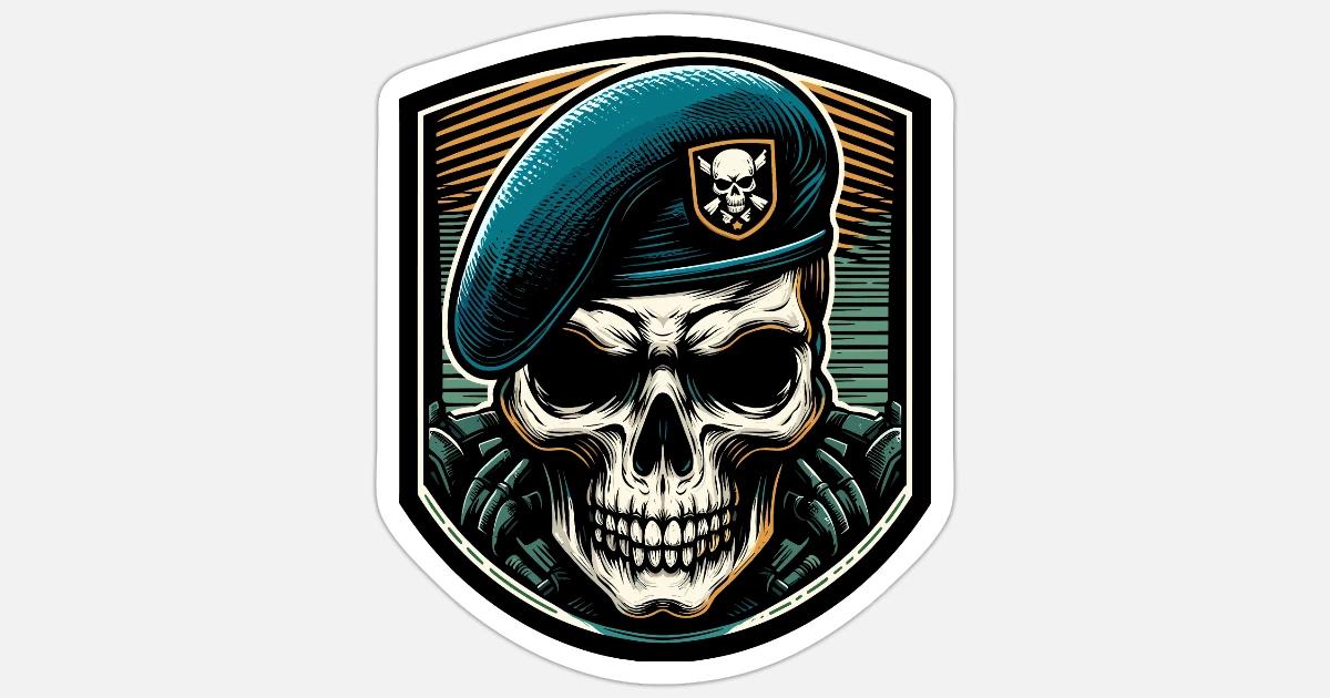 Green Beret Skull Logo