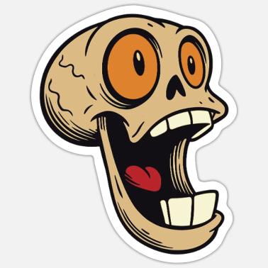 Cartoon Skeleton Head Mouth Open