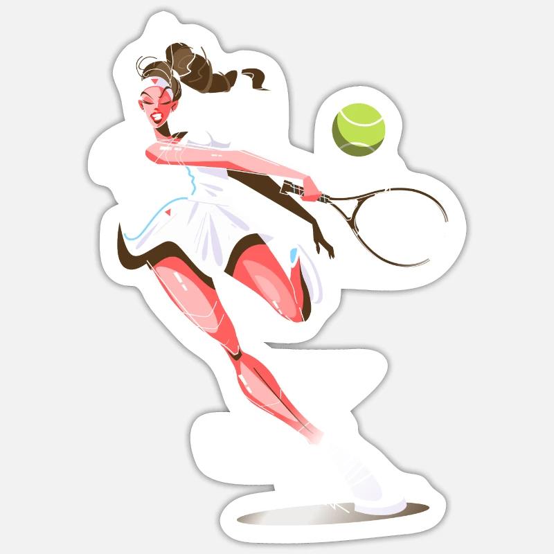 Female-tennis-player Stickers | Unique Designs | Spreadshirt