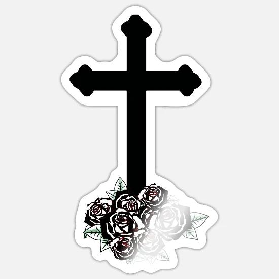 Cool Drawings Of Crosses And Roses